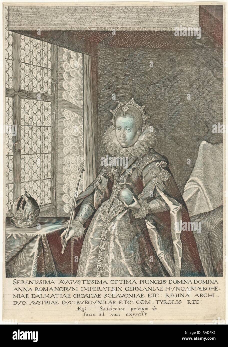 Portrait of Anna, wife of Emperor Matthias, Anonymous, 1616 - 167 ...