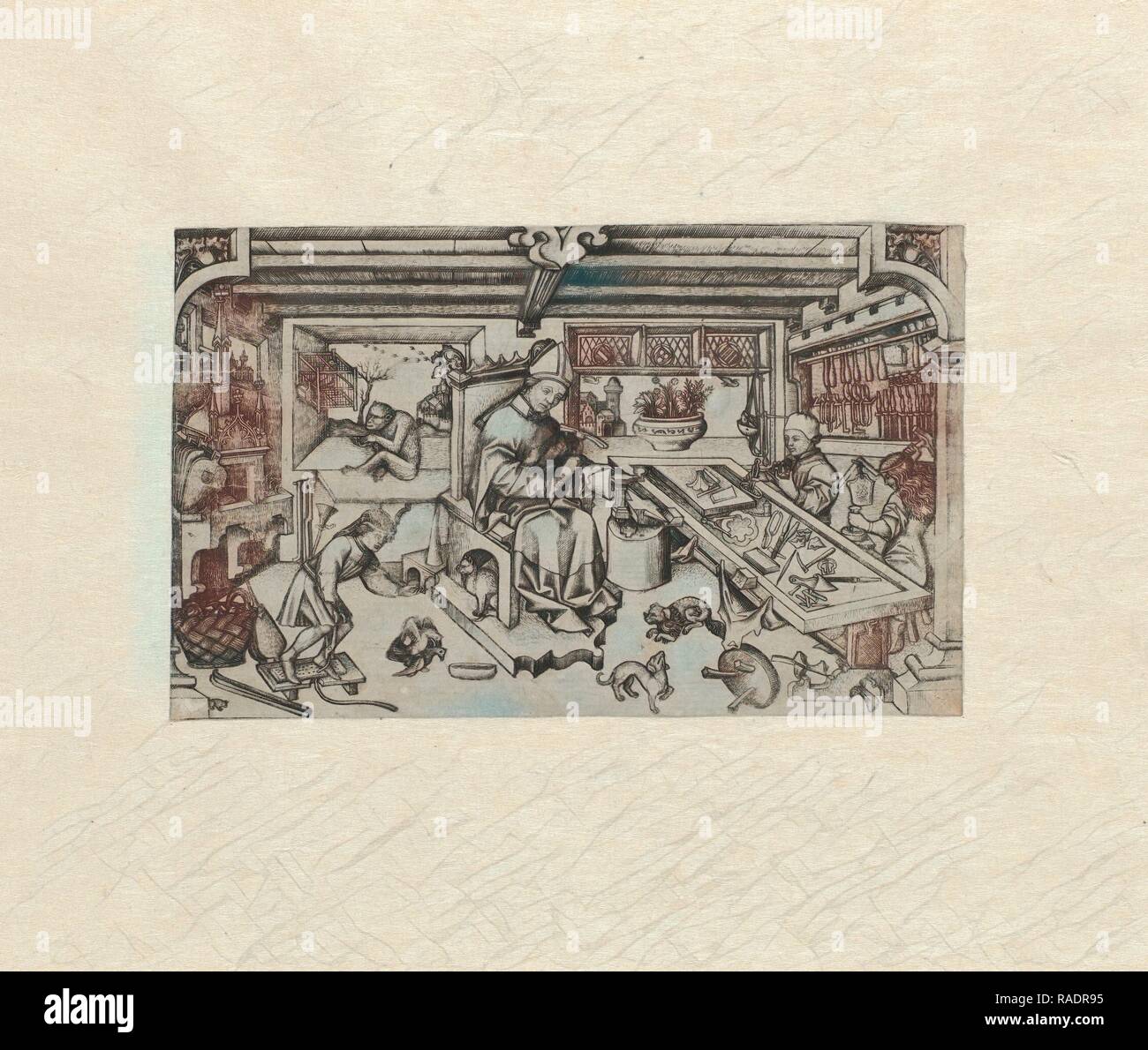 Saint Eligius in his workshop, attributed to Master of the Bileam, 1440 ...