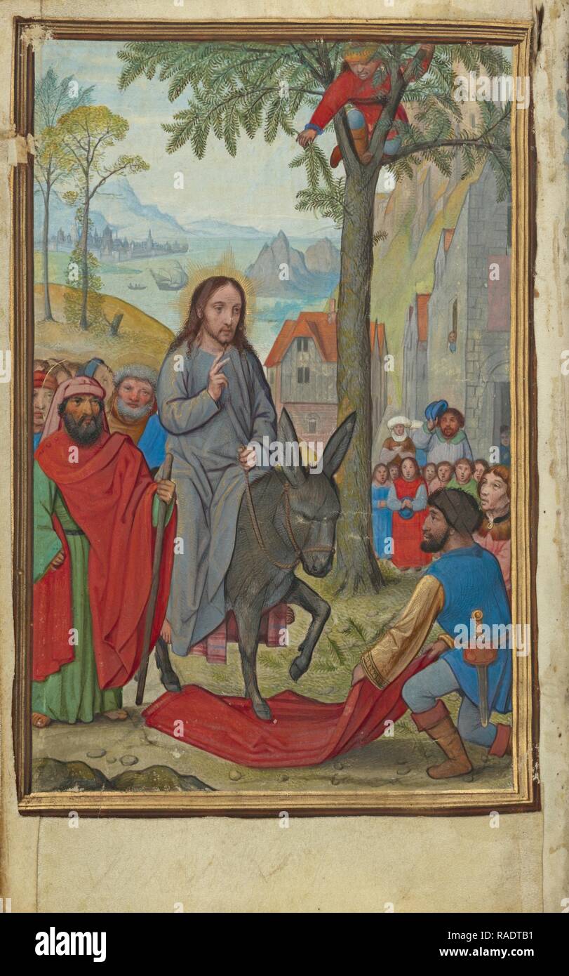 The Entry into Jerusalem, Simon Bening (Flemish, about 1483 - 1561 ...