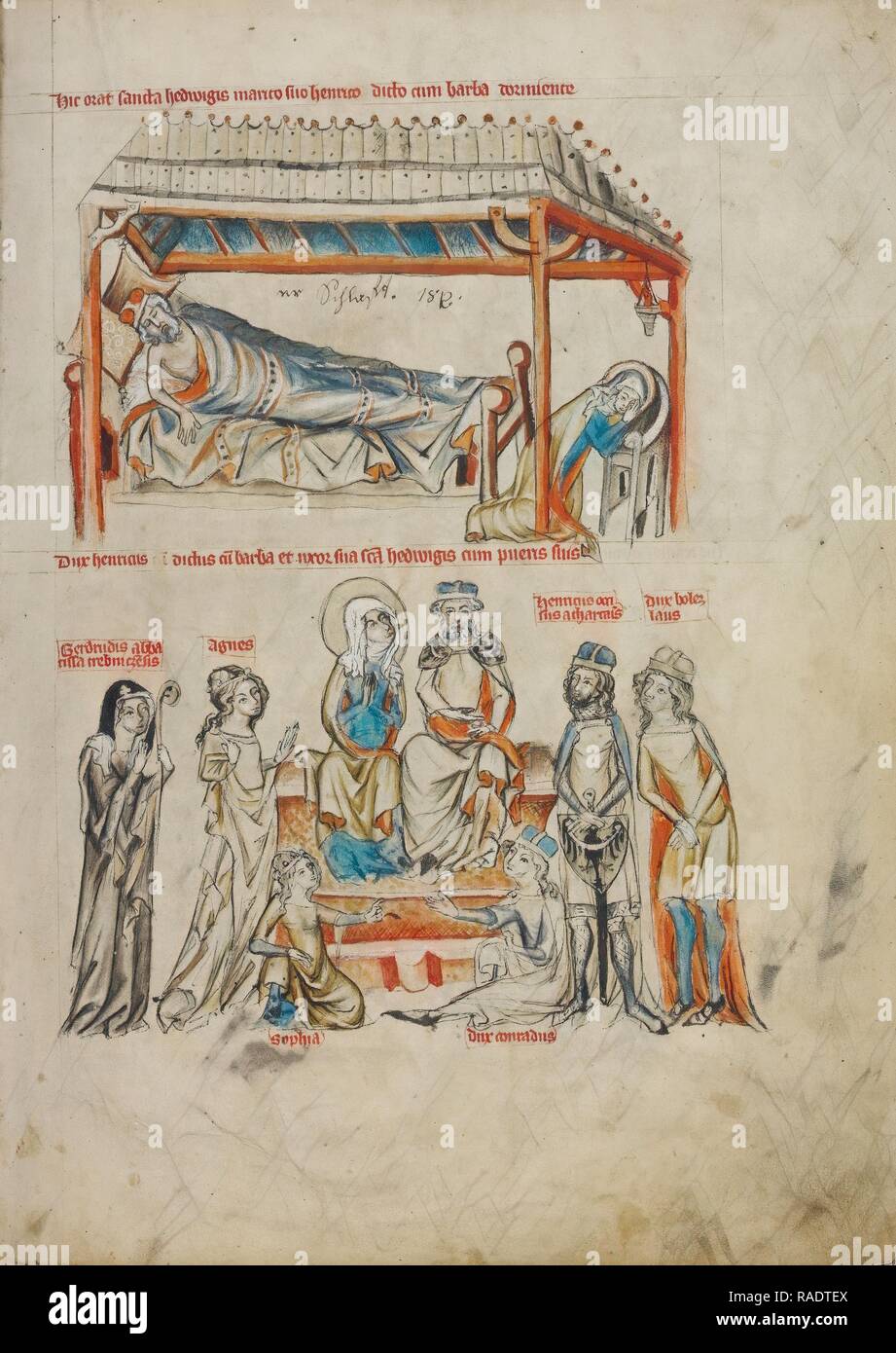Heinrich Sleeping and Hedwig Praying, Heinrich and Hedwig with Their ...