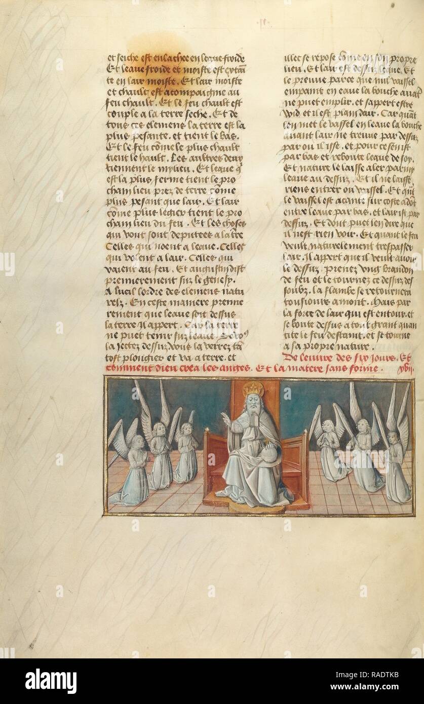 God the Father with Adoring Angels, Ghent, Belgium, about 1475, Tempera ...