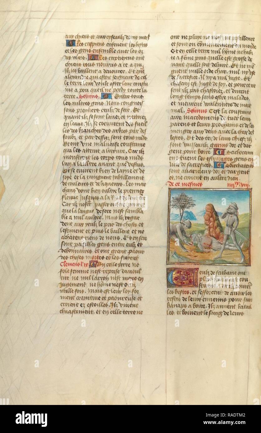 Scytier Drinking the Blood of a Slain Enemy, Ghent, Belgium, about 1475 ...