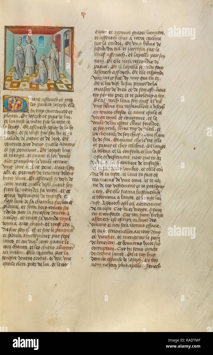 The Repentance of Aseneth, Ghent, Belgium, about 1475, Tempera colors ...