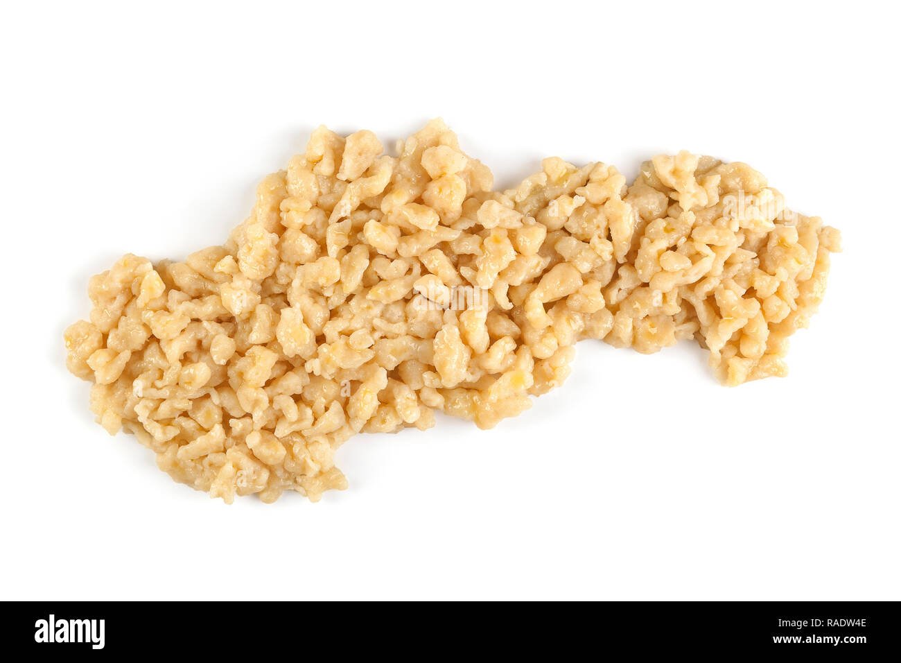 Traditional Slovak food bryndzove halusky in the shape of Slovak ...