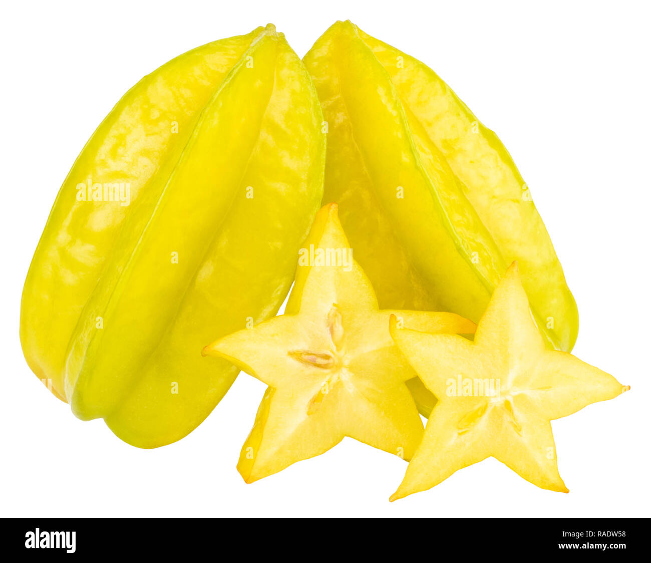 star fruit carambola or star apple ( starfruit ) isolated on white ...