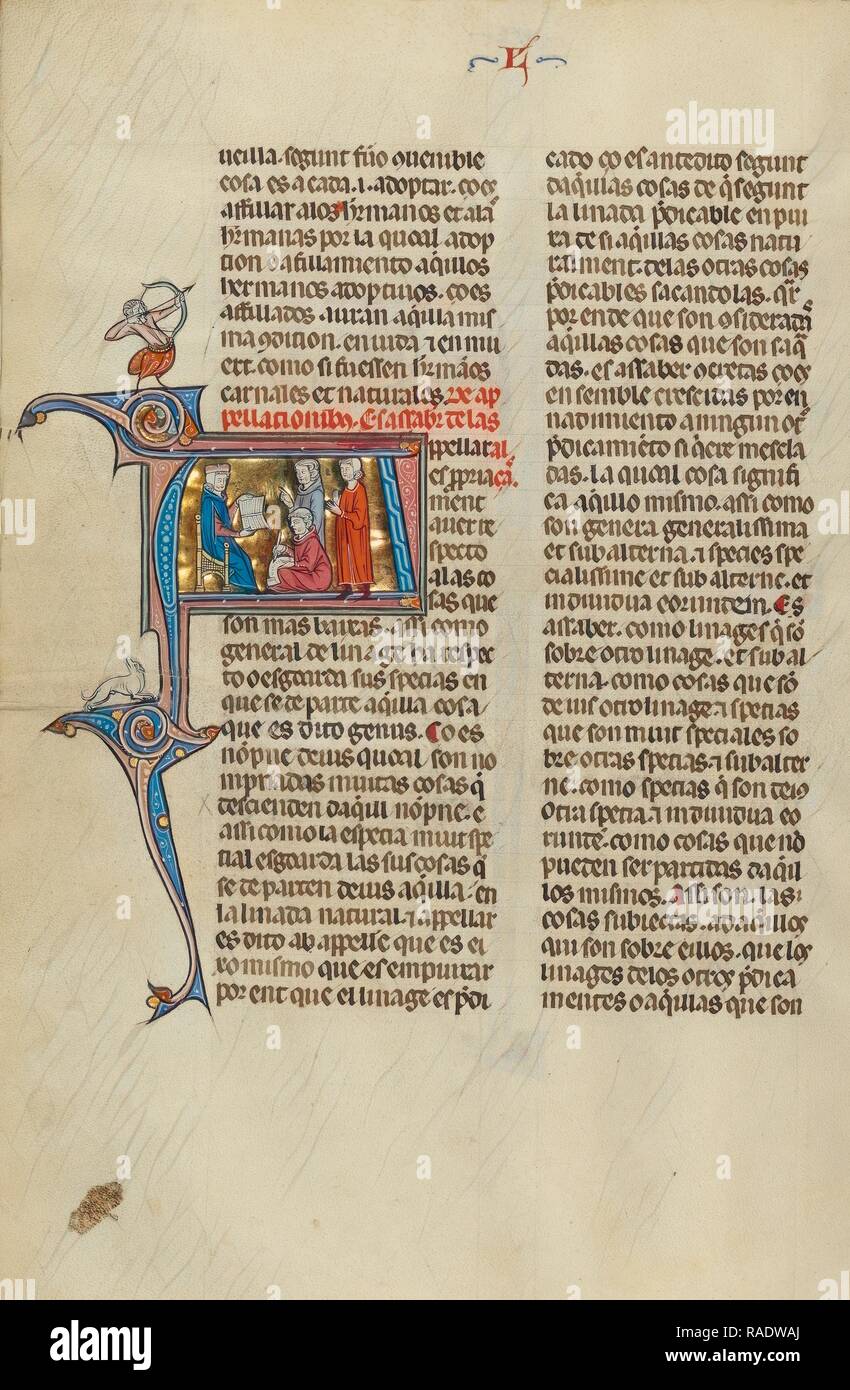Initial A: Two Men Speaking before a Judge in the Presence of a Notary ...