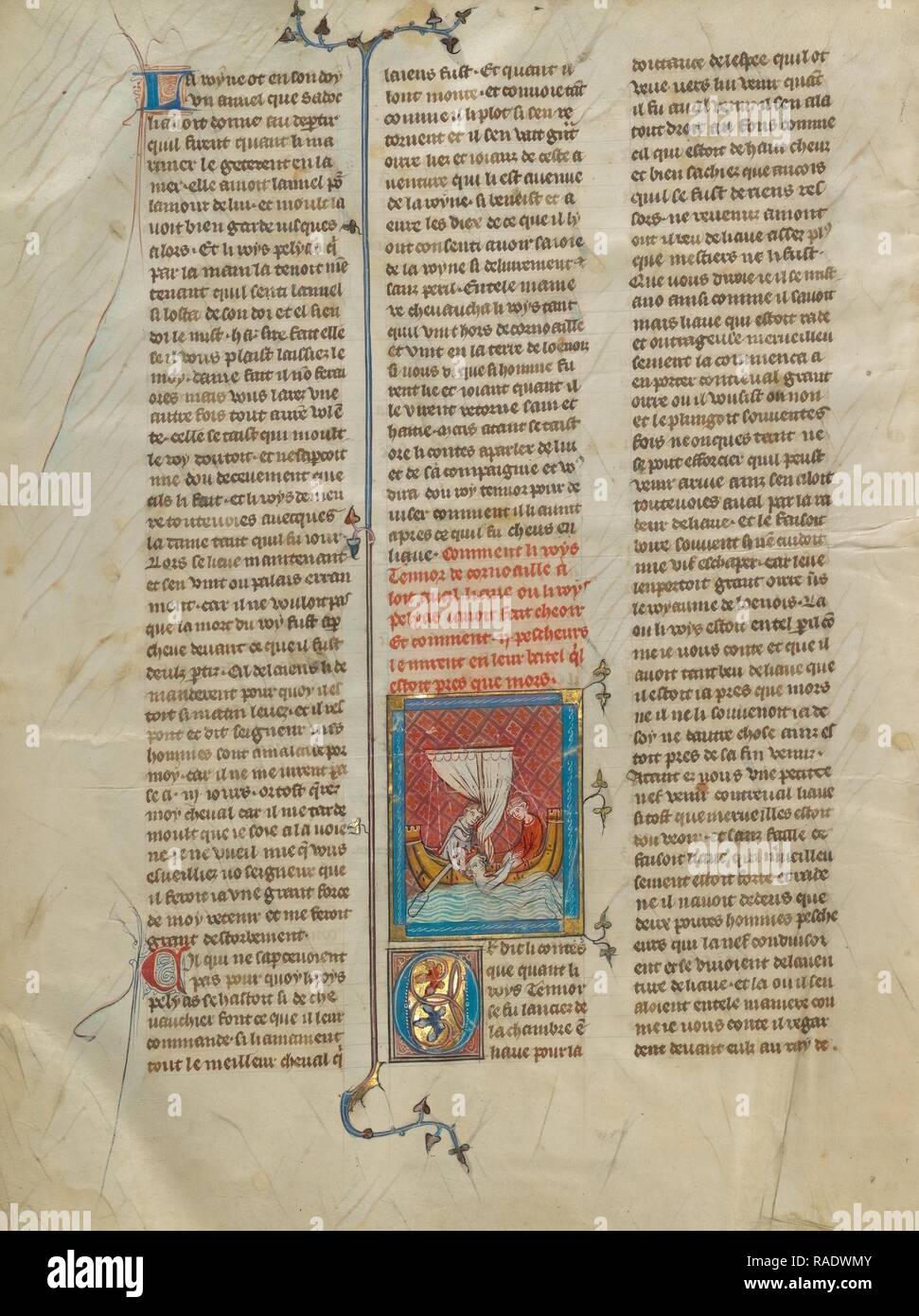 King Tanor Rescued from the Sea, Paris, France, about 1320 - 1340 ...