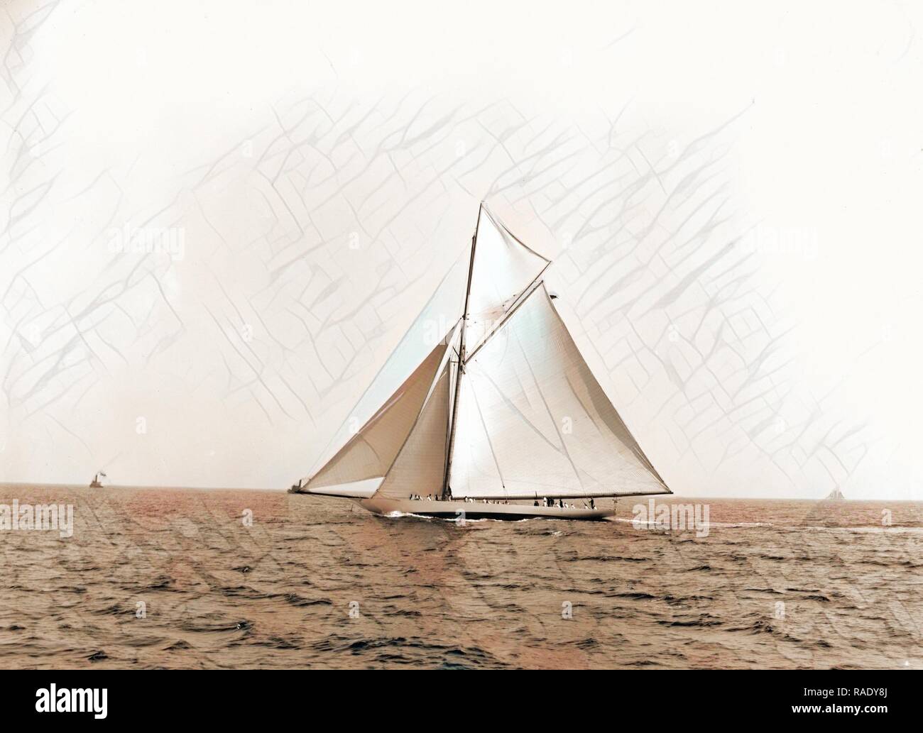 Columbia before the start, Columbia (Sloop), America's Cup races ...