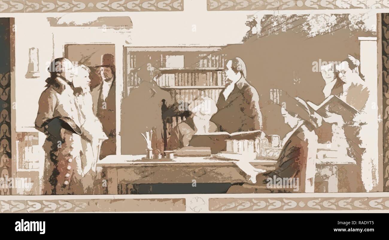 Benjamin Franklin opening first subscription library in Philadelphia ...