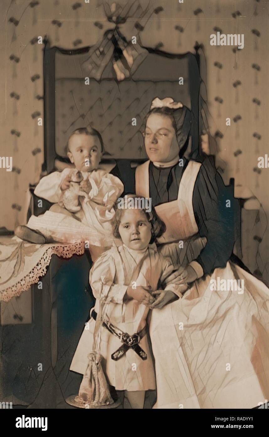 W.H. Jackson family, W.H. Jackson's grandchildren with nurse, Jackson ...