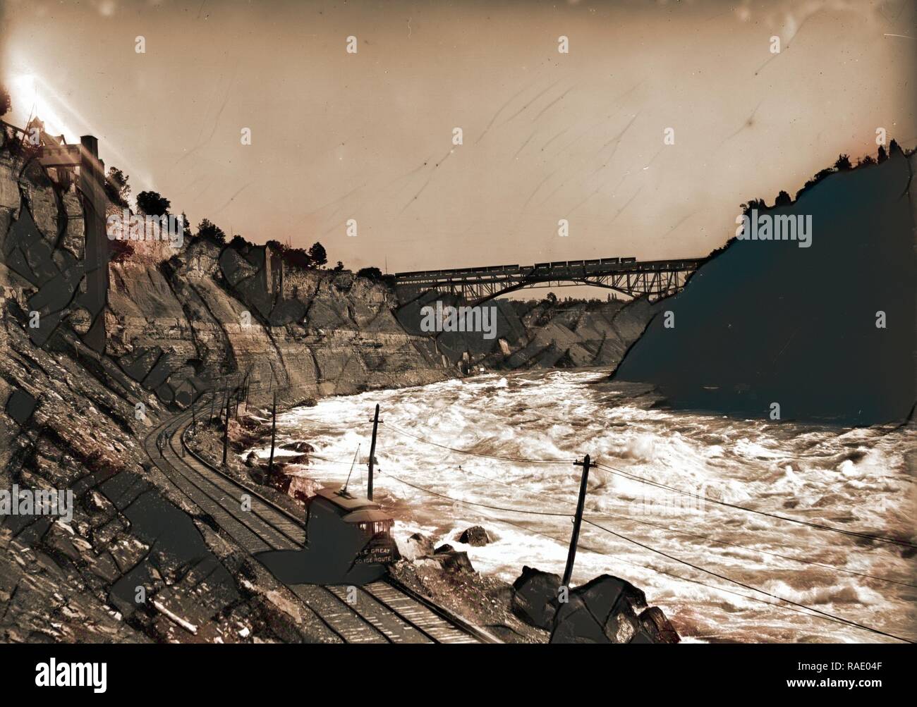 Niagara Gorge with Michigan Central Cantilever Bridge and Whirlpool ...