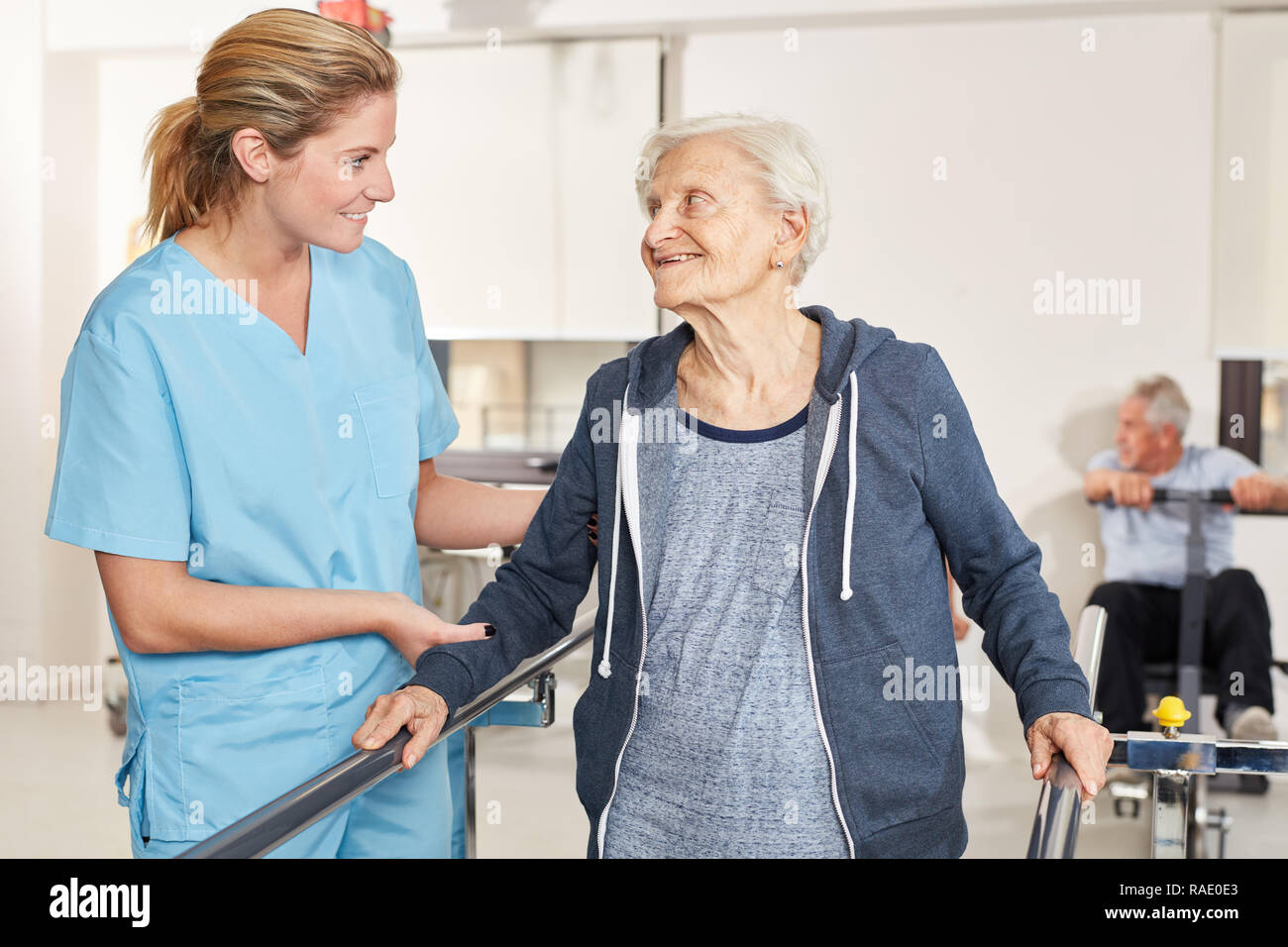 Old woman running hi-res stock photography and images - Alamy
