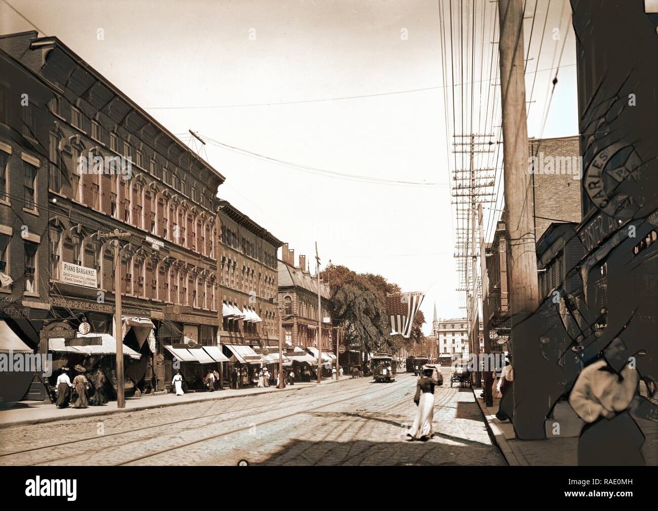 Congress Street toward Monument Square, Portland, Me, Streets ...