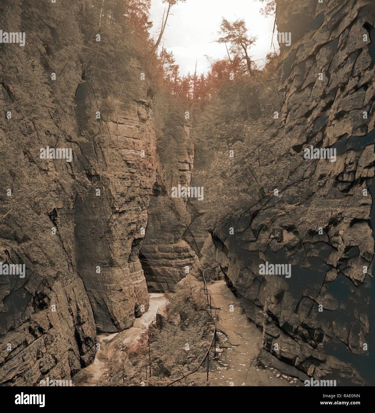 Column Rocks from below, Ausable Chasm, N.Y, Rock formations, Canyons ...