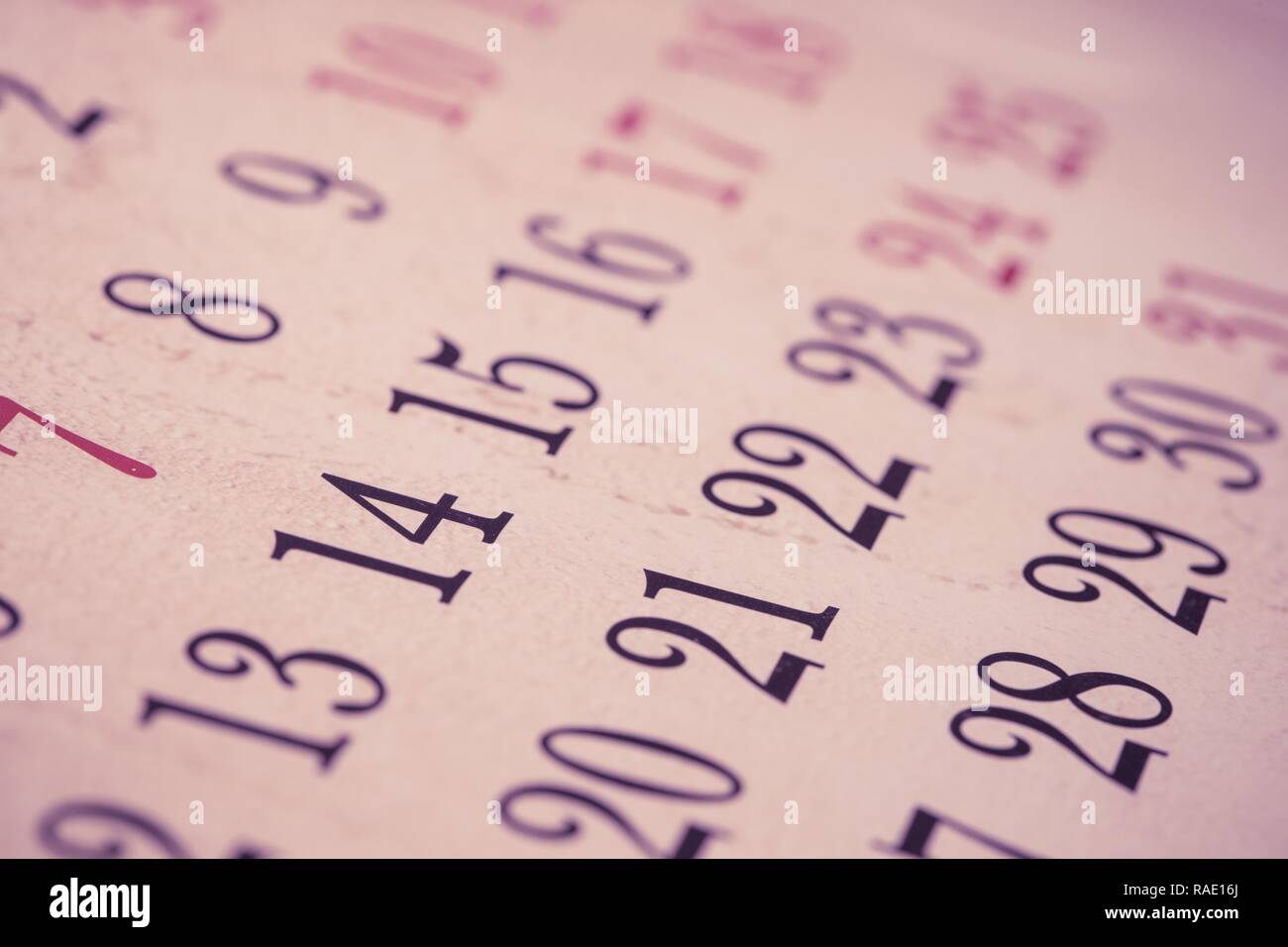 background made of calendar dates close up Stock Photo - Alamy