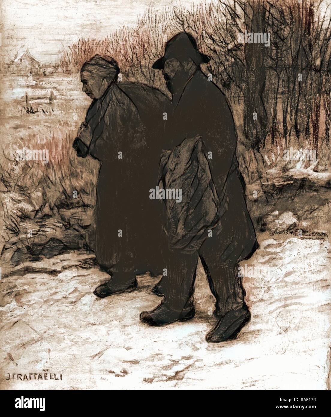 Parisian rag pickers, Raffaelli, Jean Francois, 1850-1924, Ragpicking ...