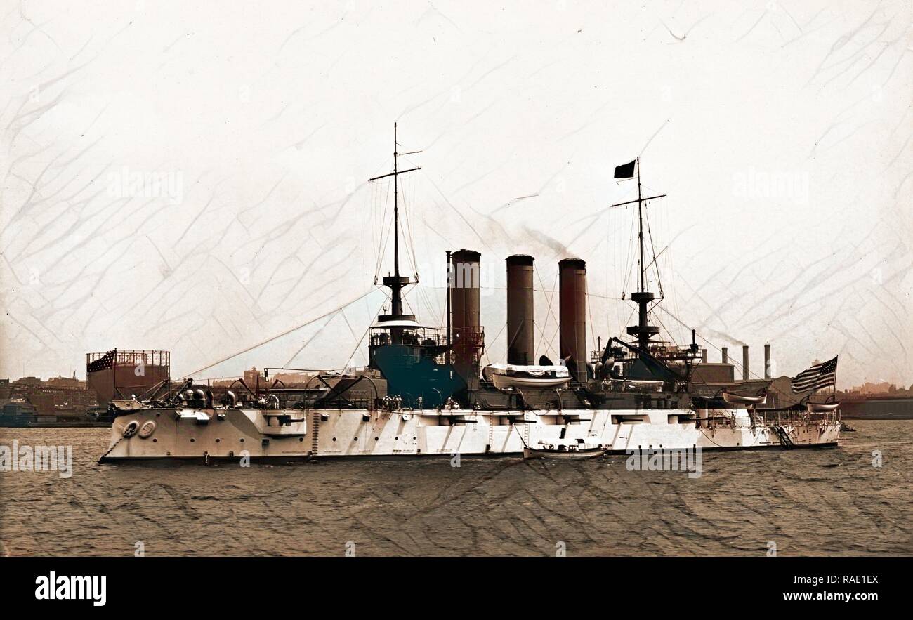 U.S.S. Maine, broadside, Maine (Battleship : 1902-1922), Battleships ...
