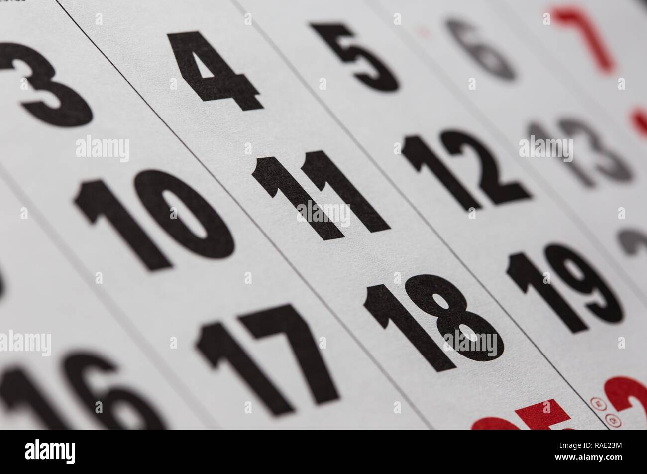 background made of calendar dates close up Stock Photo - Alamy