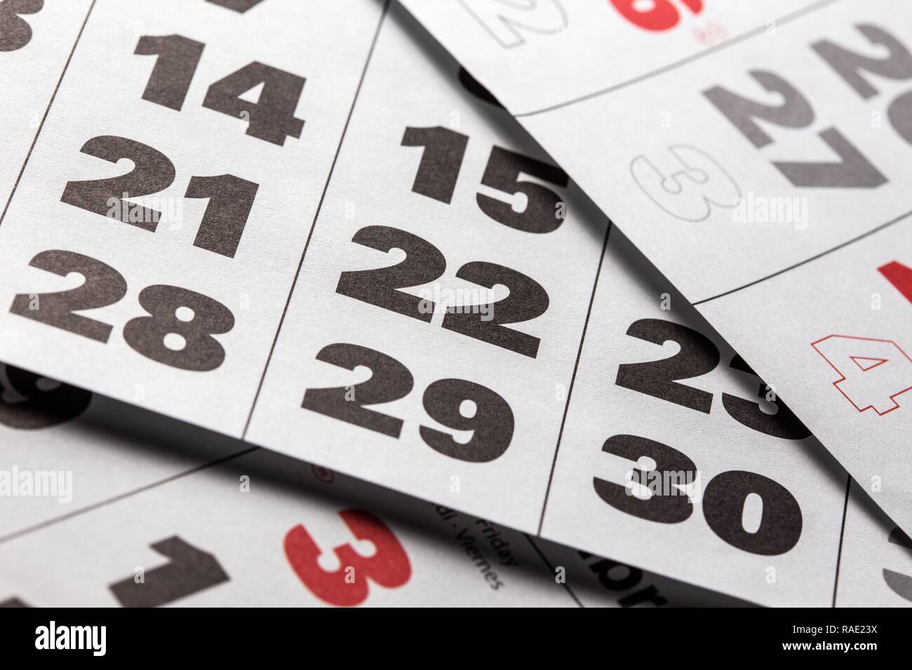 background made of calendar dates close up Stock Photo - Alamy
