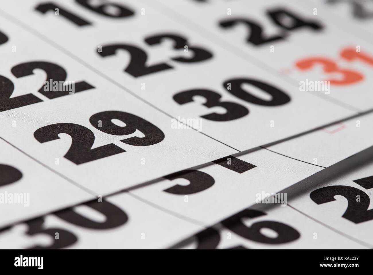 background made of calendar dates close up Stock Photo - Alamy