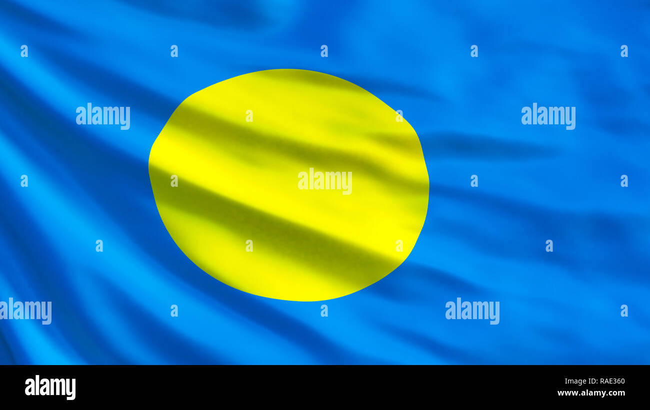 Wavy flag of palau hi-res stock photography and images - Alamy