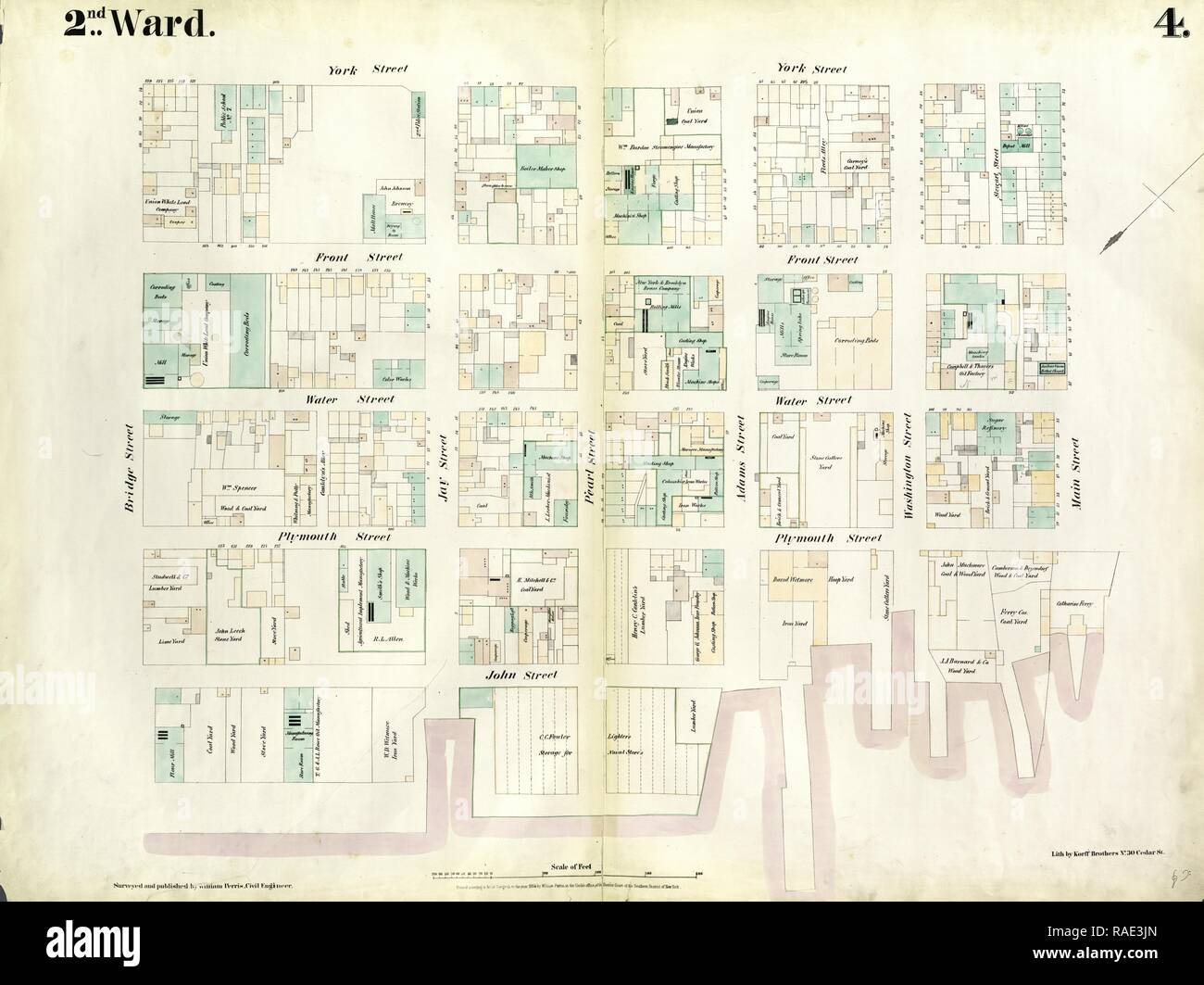 Plate 4: Map bounded by East River, Bridge Street, York Street, Main ...