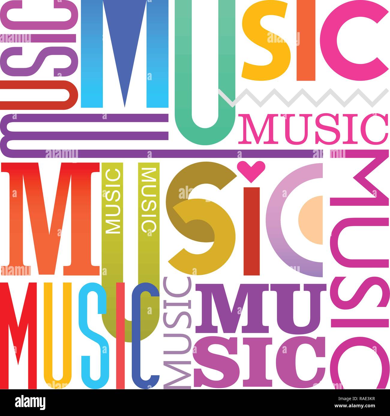 Colorful square shape text design composition isolated on a white ...