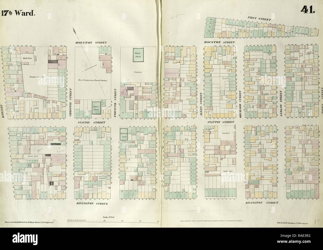 Plate 41: Map bounded by Houston Street, Allen Street, First Street ...
