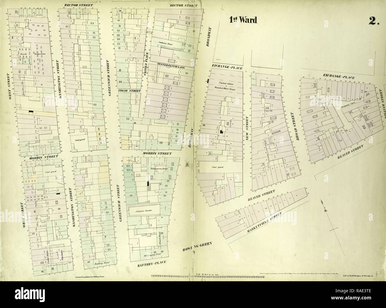 Plate 2: Map bounded by Rector Street, Broadway, Exchange Place ...