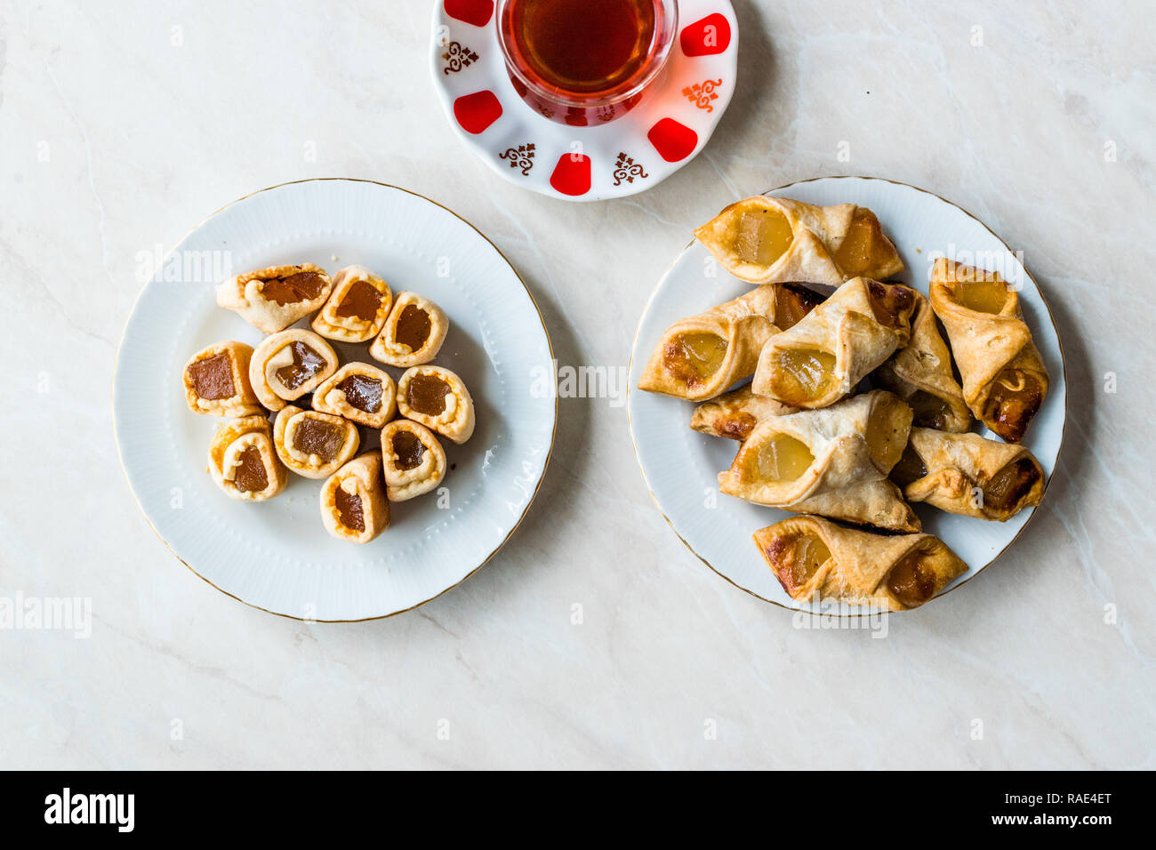 Homemade Turkish Delight Cookies with Traditional Tea / Biscuits ...