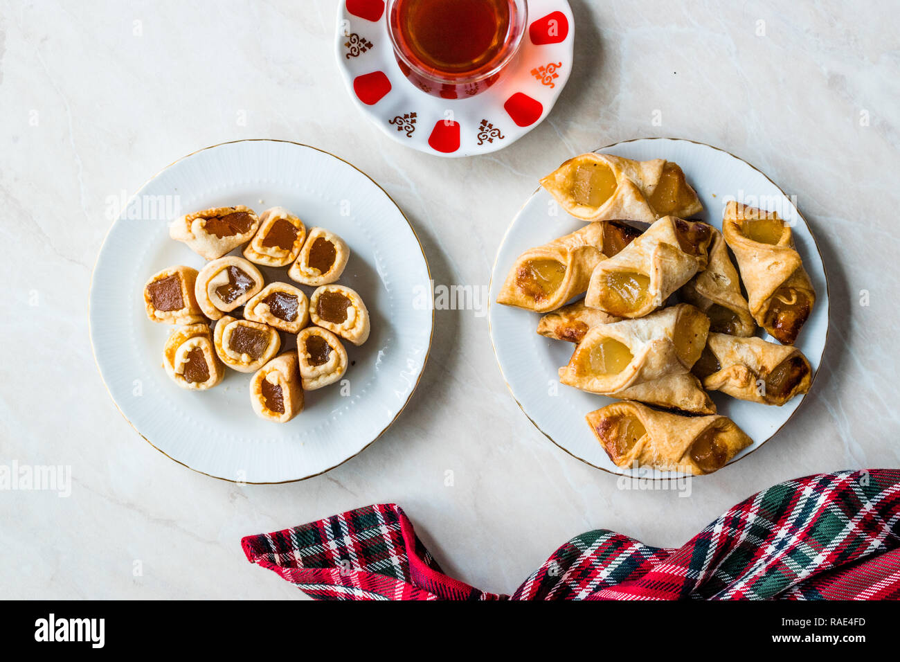 Homemade Turkish Delight Cookies with Traditional Tea / Biscuits ...