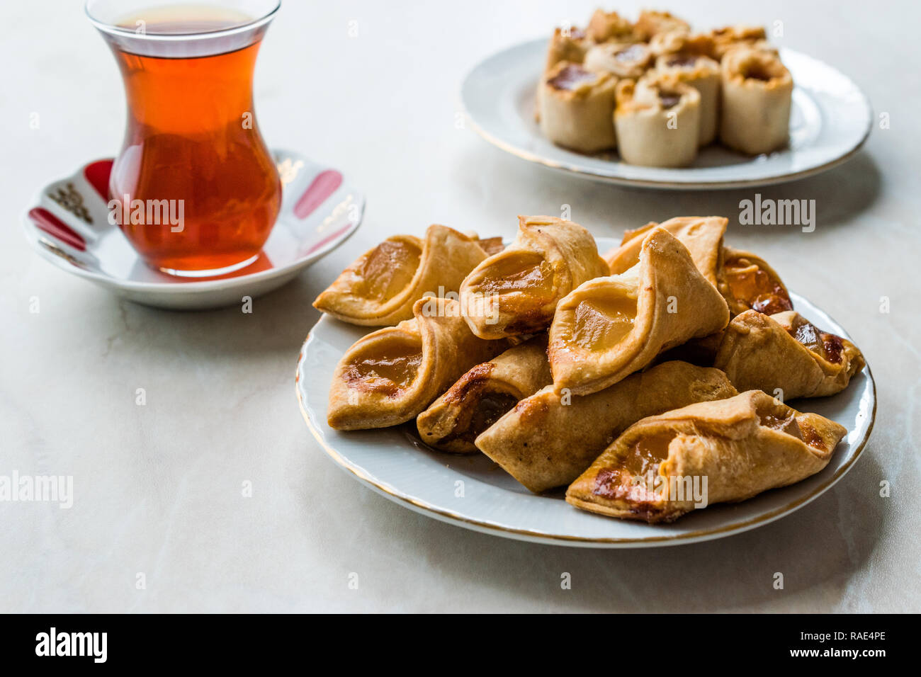 Homemade Turkish Delight Cookies with Traditional Tea / Biscuits ...