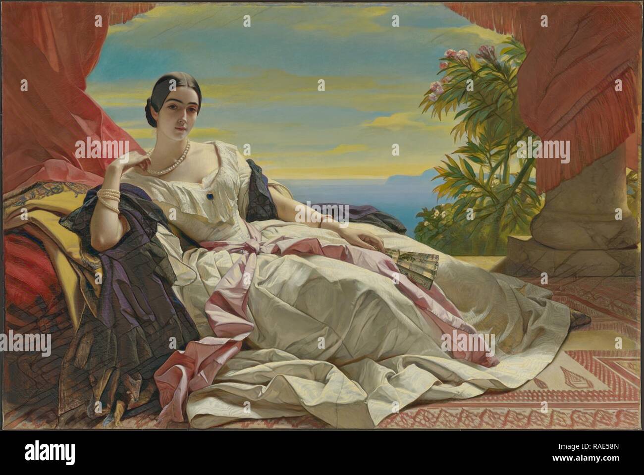 Portrait of Leonilla, Princess of Sayn-Wittgenstein-Sayn, Franz Xaver ...