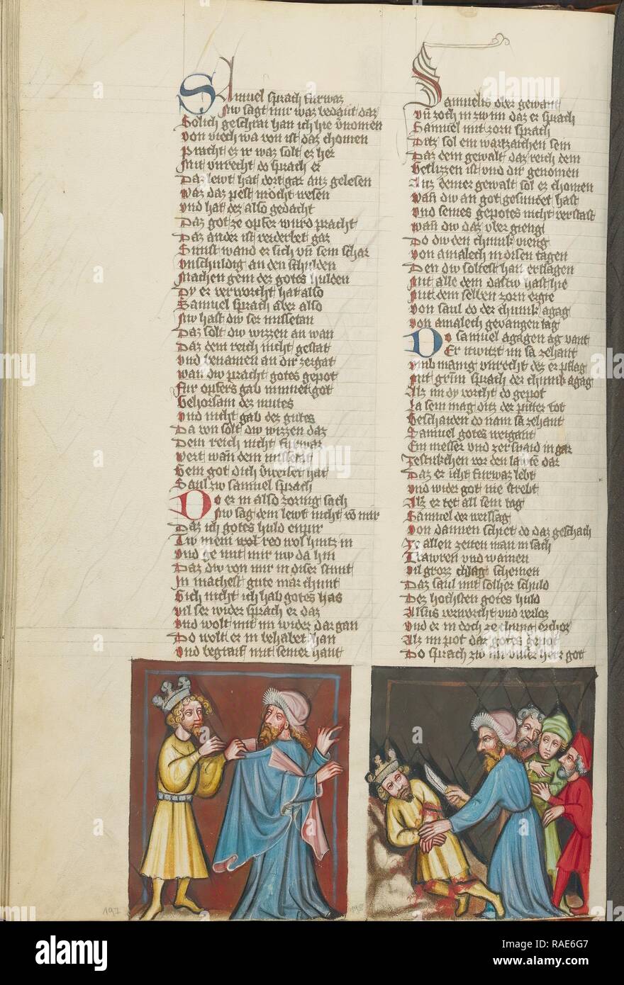 Saul Tearing Samuel's Cloak, Samuel Killing Agag, Regensburg, Bavaria ...