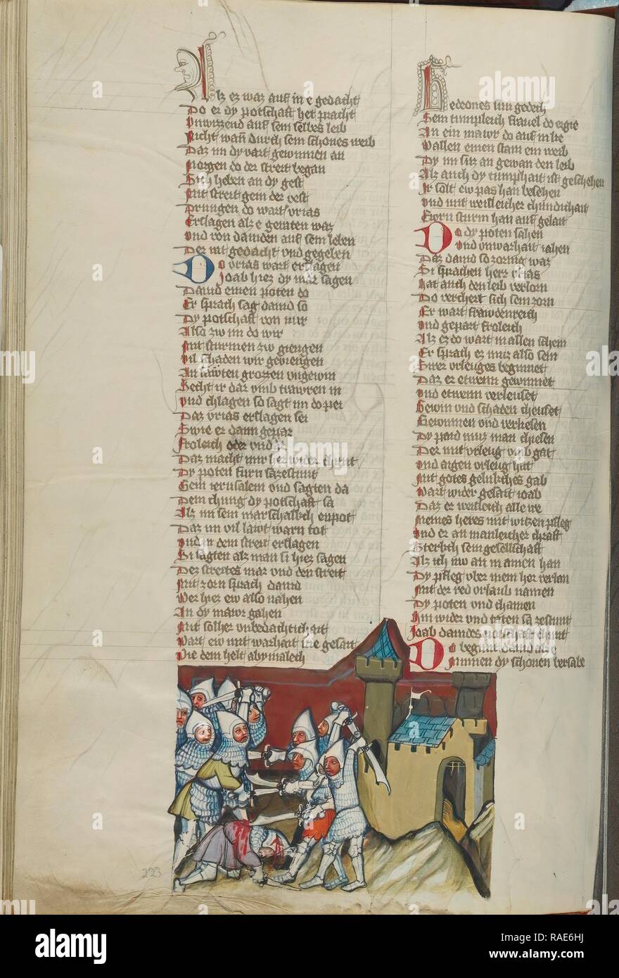 The Death of Uriah, Regensburg, Bavaria, Germany, about 1400 - 1410 ...