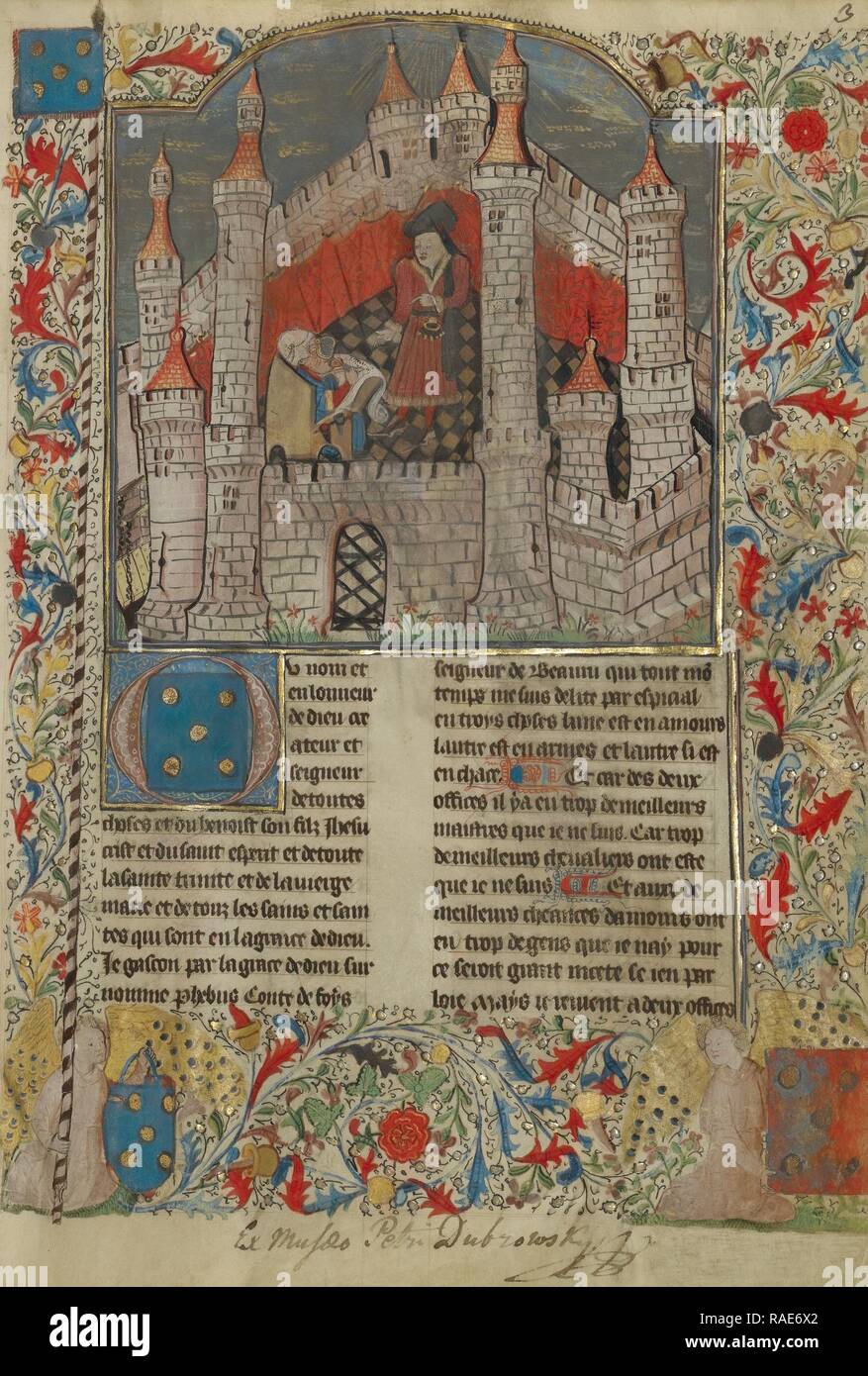 Gaston Phébus, Count of Foix, Dictating to a Scribe, Brittany, France ...