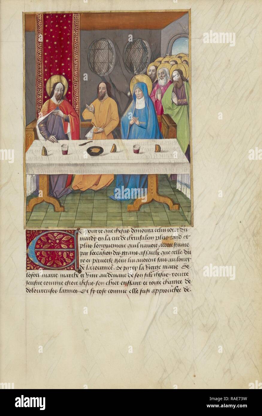 Judas Seated at a Table between Christ and the Virgin, Master of ...