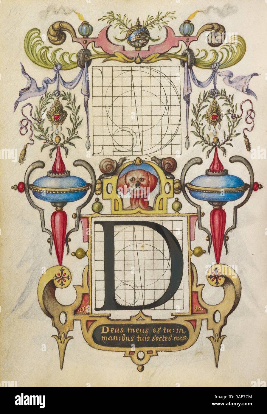 Guide for Constructing the Letter D, Joris Hoefnagel (Flemish ...