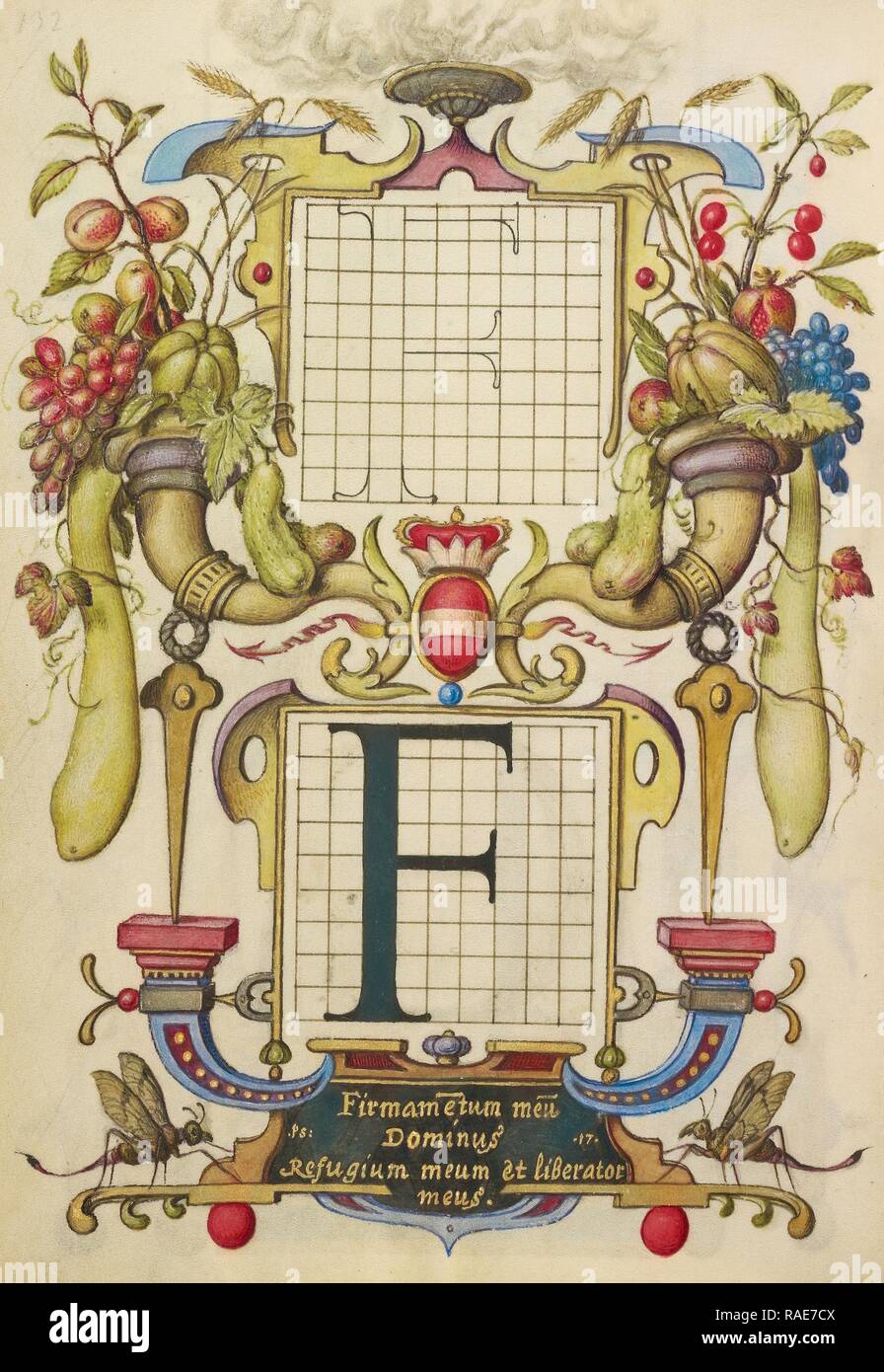 Guide for Constructing the Letter F, Joris Hoefnagel (Flemish ...