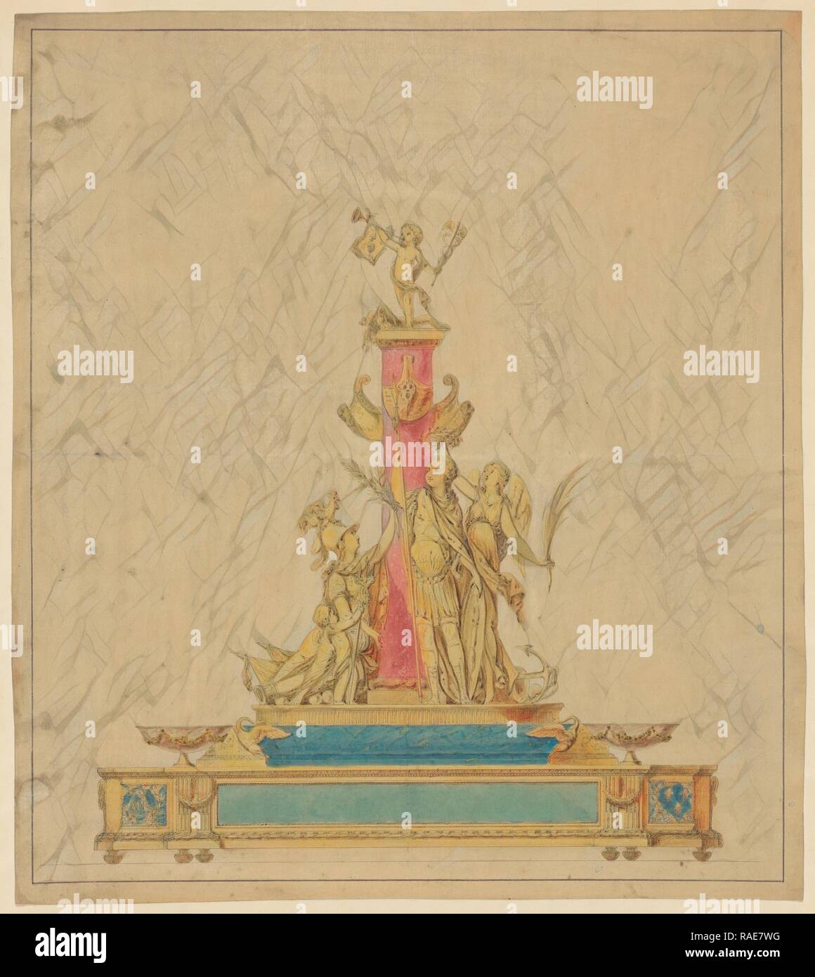 Drawing for an Inkstand, Attributed to Robert-Joseph Auguste (French ...