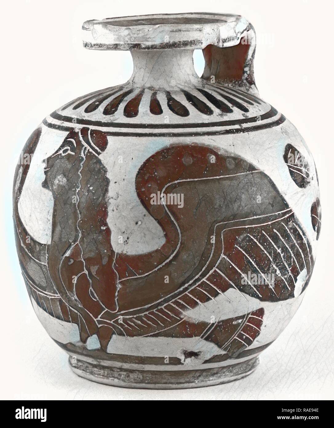 Corinthian Aryballos, Goateed Siren Painter, Greece (Corinth), 570 ...
