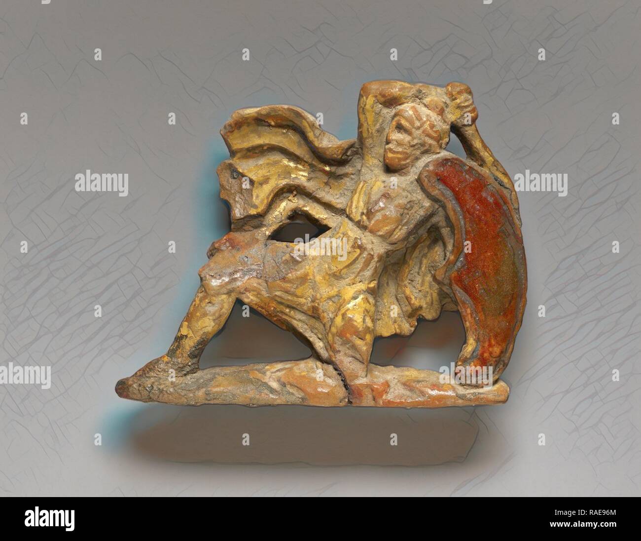 Relief with a Fighting Arimasp, Tarentum (Taras), South Italy, 350 ...