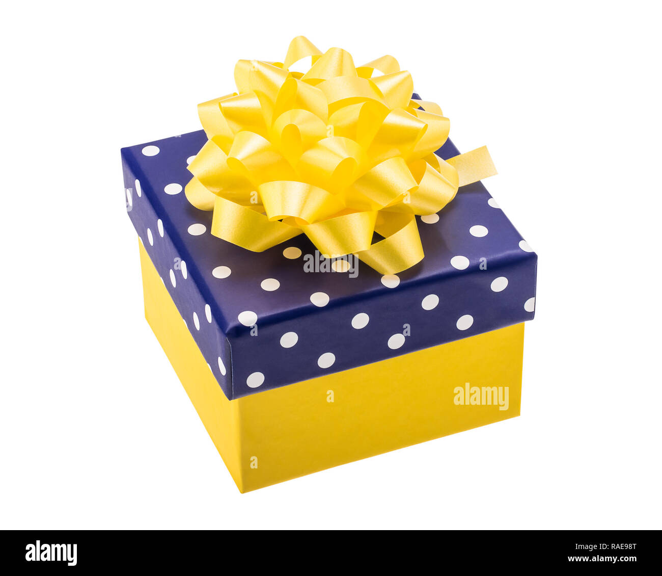 Colorful polka dot gift box Stock Photo - Alamy