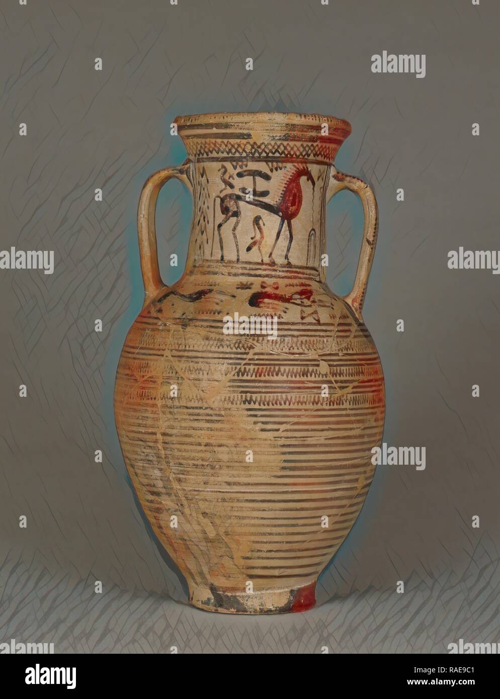 Attic Geometric Amphora, Attributed to the Workshop of Painter of ...