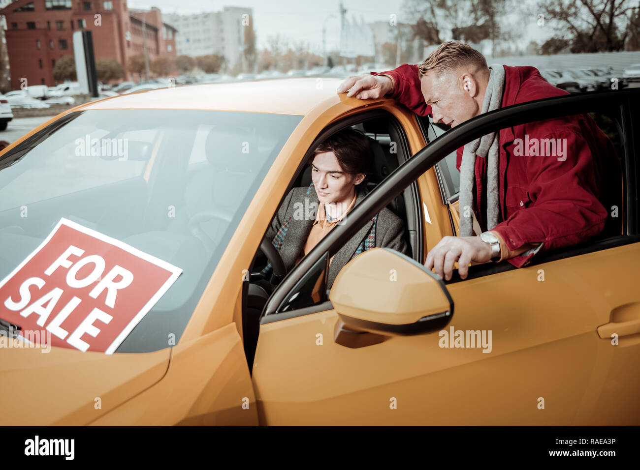 Father gift son car buying hi-res stock photography and images - Alamy