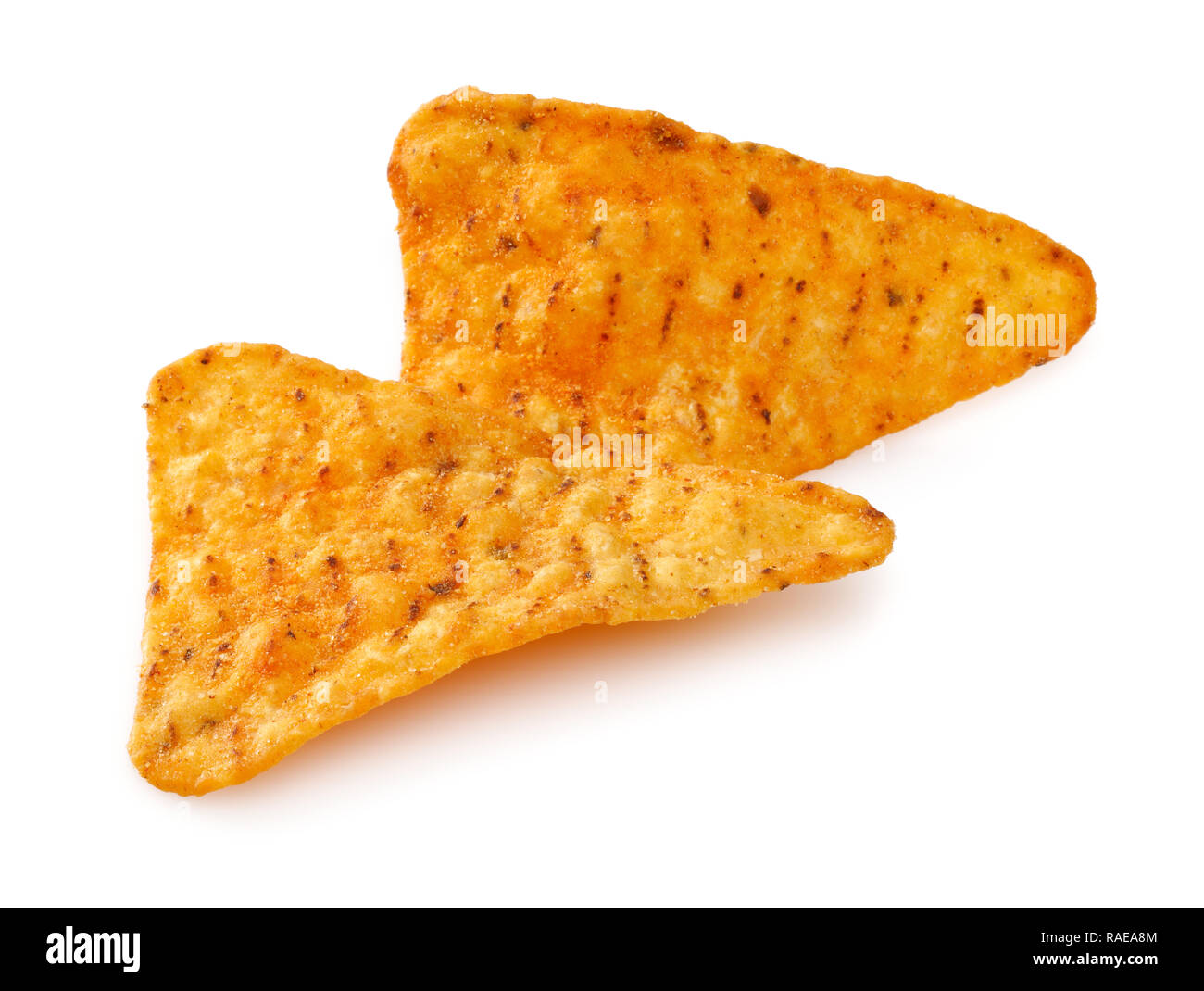 Group of Taco Chips isolated on white background Stock Photo - Alamy