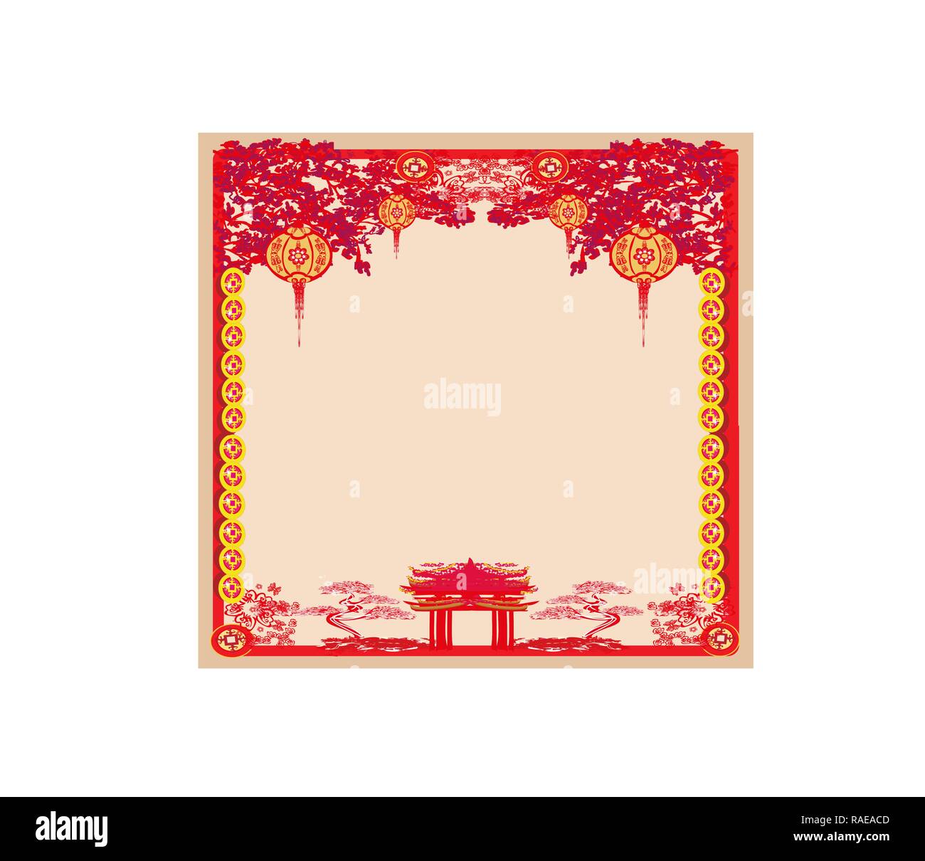 Mid-Autumn Festival for Chinese New Year - frame Stock Vector Image ...