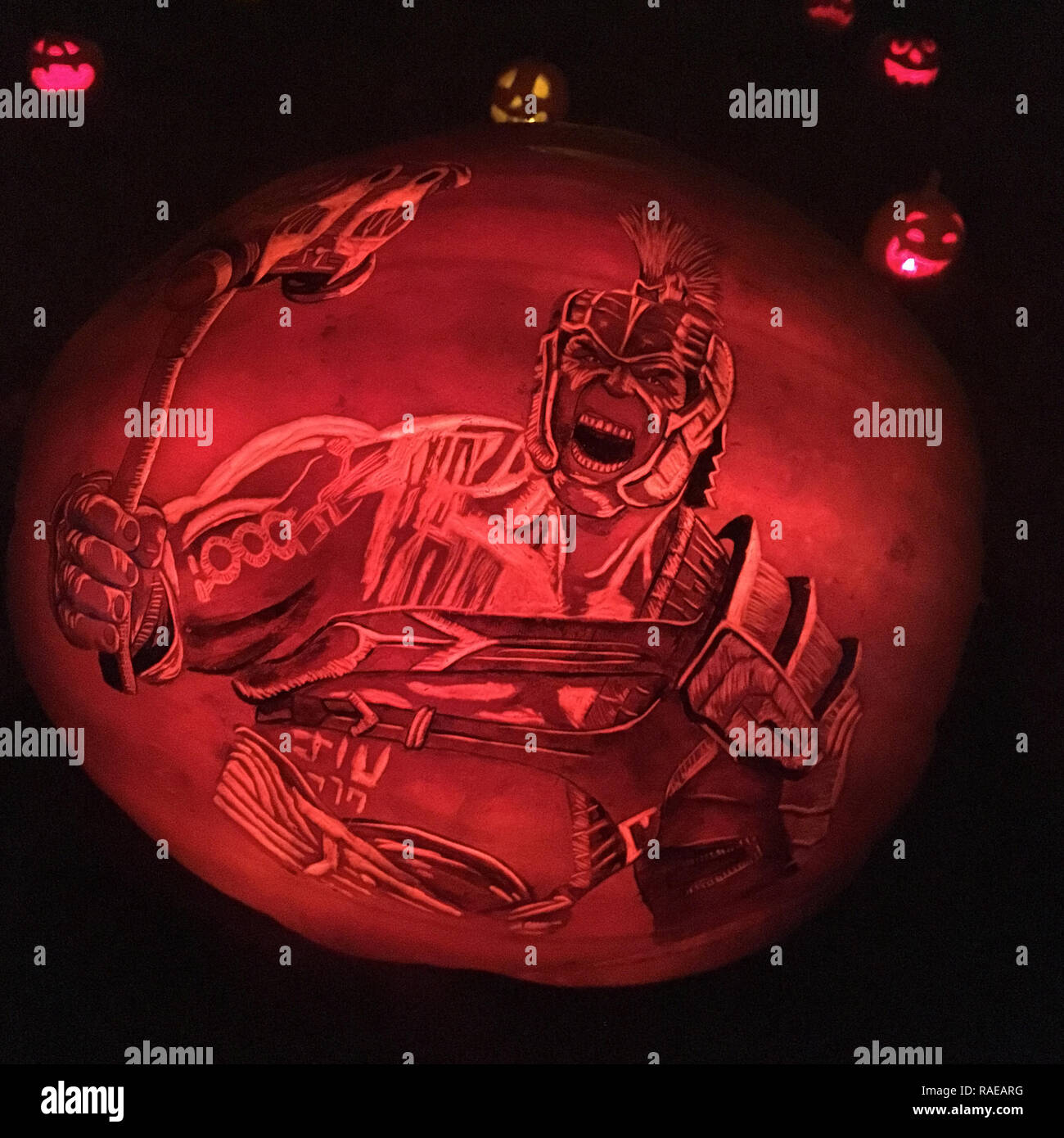 NEW YORK, USA: Hulk to promote Marvel's Thor Ragnarok. THESE SPOOKTACULAR pumpkin carvings ...