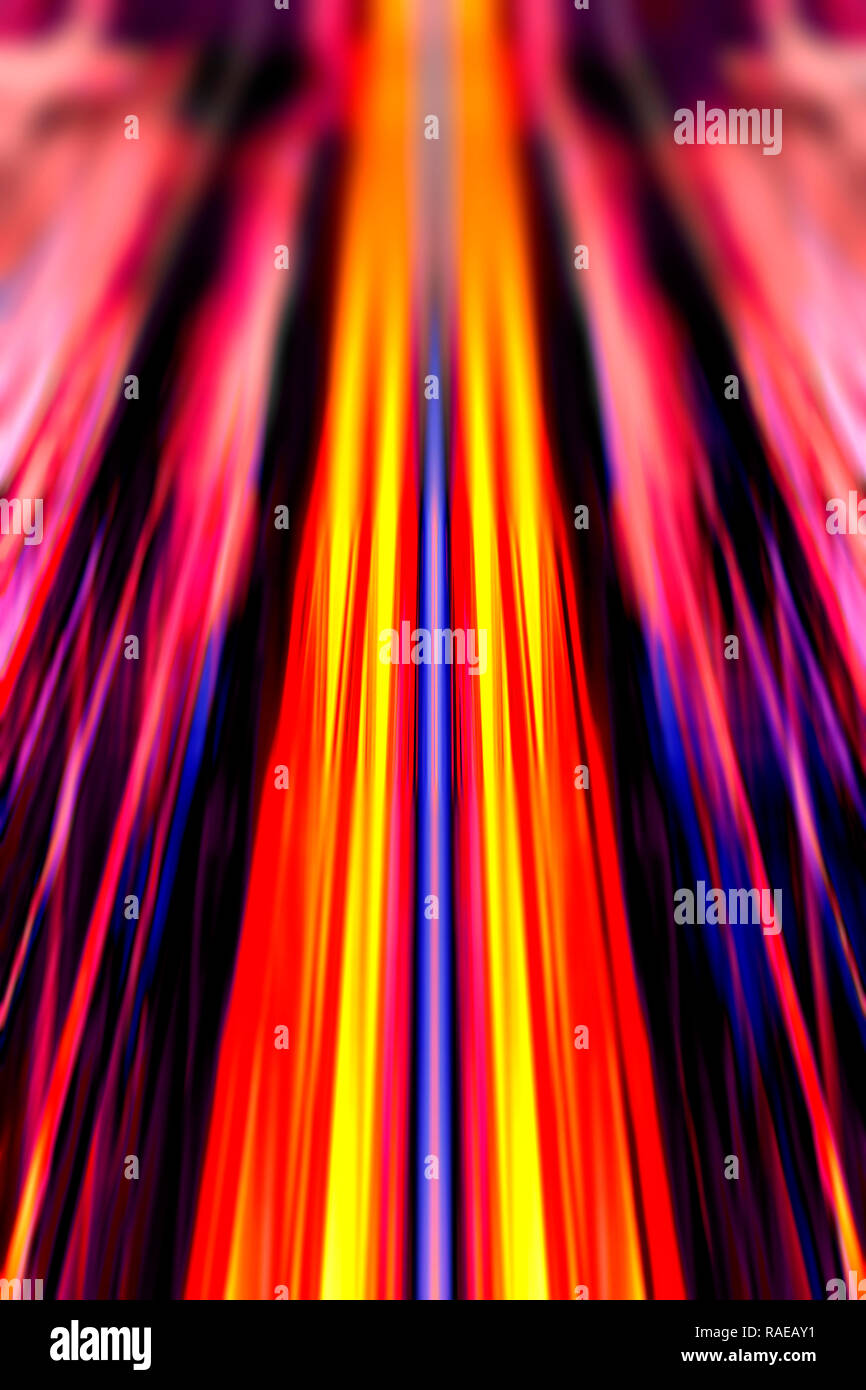 Dynamic converging yellow and red light beams background Stock Photo ...
