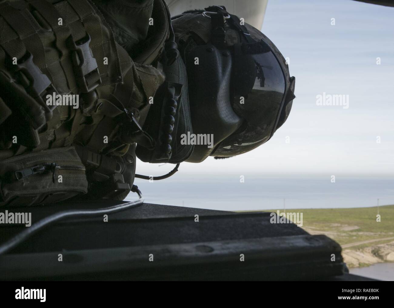 U.S. Marine Corps Cpl. William Corrigan, a Bell Boeing V-22 Osprey crew ...